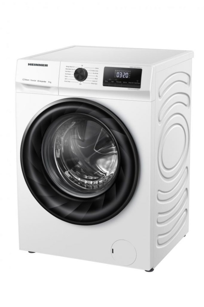 HEINNER WASHING MACHINE 9 KGS 1400 RPM INVERTER MOTOR SUPER SILENT A ...